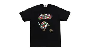 A BATHING APE Japan Ape Face Tee Shirt - Black
