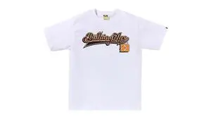 BAPE Baseball Logo Tee Shirt White/orange