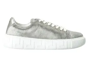 Versace Greca Low-top Sneakers - White/silver/pony Hair