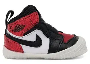 JORDAN 1 Crib Bootie - Varsity Red/black/white