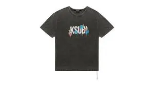 Ksubi Graff Rose Kash Tee Shirt - Grey