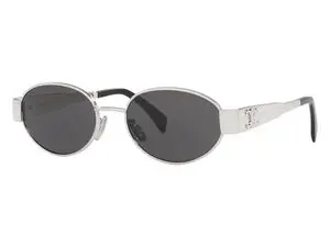 Celine Triomphe Metal 01 Sunglasses - Shiny Grey/grey (cl000350 2700l1)