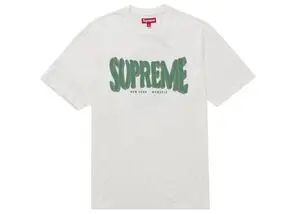 Supreme Flocked Washed Short Sleeve Top - White