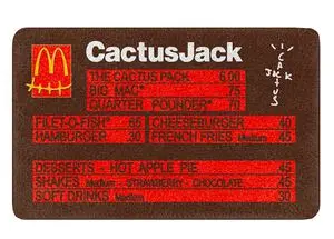TRAVIS SCOTT X Mcdonalds Cj Menu Rug - Multicolor