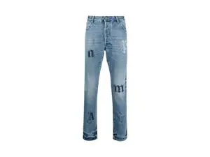 Palm Angels Logo-patch Straight Leg Jeans
