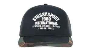 StÜssy Trucker International Snapback - Black