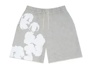 DENIM TEARS Big Cotton Wreath Sweat Shorts - Grey