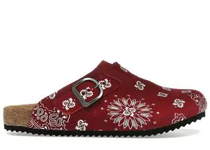 BRAVEST STUDIOS Suede Paisley Clogs - Burgundy