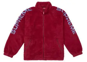 Supreme Shoulder Logo Fleece Jacket - Red