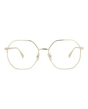 Fendi Round-frame Optical Frames - Gold Gold Transparent (fe50053u/55/030)