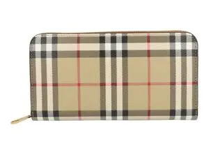 Burberry Check Zip Wallet - Archive Beige