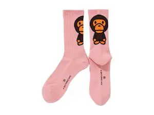 A BATHING APE Baby Milo Socks - Pink