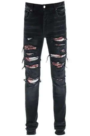 Amiri Slim Cut Jeans With Logo Patch