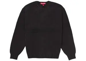 Supreme Tonal Applique Sweater - Black