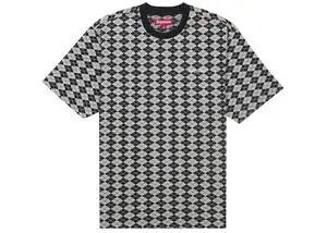 Supreme Diamond Jacquard Short Sleeve Top - Black