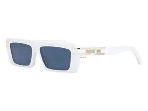 Dior Rectangle Full Rim Sunglasses - Shiny Solid White (diorsignatures2u 50b0)