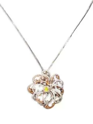 HYT JEWELRY Diamond Pendant And Brooch - Silver