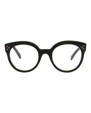 Celine Round-frame Acetate Optical Frames - Black Black Transparent (cl50093i/52/001)