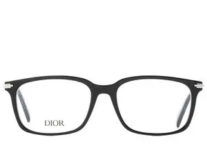 Dior Acetate Square Frame Optical Glasses Black Black Transparent (dm50008i/55/001)