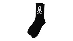 A BATHING APE Crossbone Socks - Black
