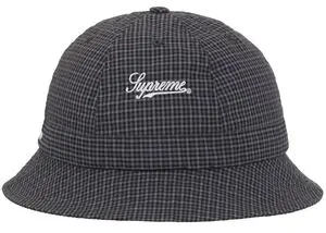 Supreme Cordura Plaid Bell Hat - Black