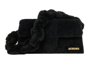 Jacquemus Le Bambidou Shearling Flap Bag - Black