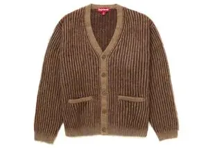 Supreme 2Tone Mohair Cardigan - Light Brown