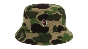 A BATHING APE Abc Camo Pile Jacquard Bucket Hat - Green
