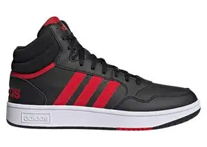 Adidas Hoops 3.0 Mid Sneakers - Core Black/better Scarelet Red/cloud White