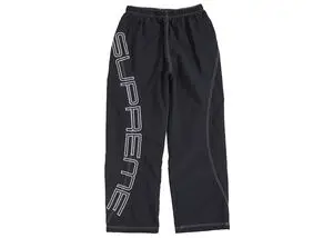 Supreme Spellout Embroidered Track Pant (ss25) - Black
