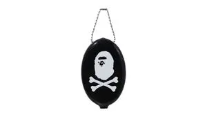 A BATHING APE Ape Crossbone Coin Case - Black