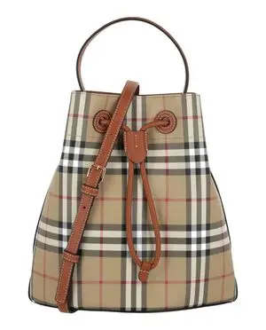Burberry Small Tb Bucket Bag - Vintage Check Briar Brown
