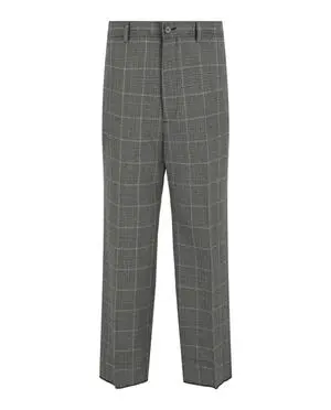 Gucci Plaid Wide-leg Trousers
