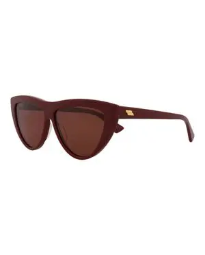 Bottega Veneta Cat Eye Sunglasses - Burgundy/red (bv1018s/30008309