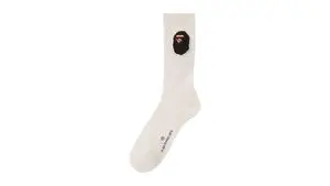 A BATHING APE Balloon Yarn Ape Head Socks - White