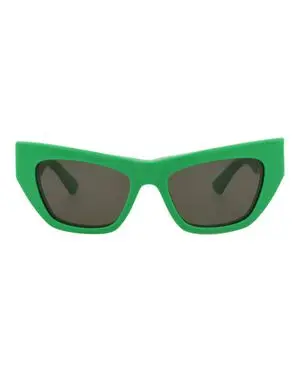 Bottega Veneta Cat Eye Frame Acetate Sunglasses - Green Green Green (bv1177s/30013666/003)