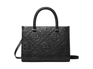 Tory Burch T Monogram Embossed Square Tote