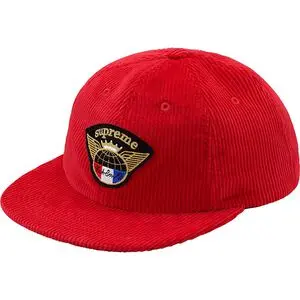 Supreme Global Corduroy 6-panel Cap - Red