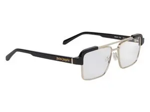 Palm Angels Style 17 Eyeglasses - Black Gold Clear Lens (perj017s25pla0011000)