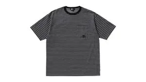 A BATHING APE Stripe Print I Tee Shirt - Black