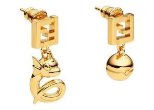 Fendi X Frgmt Metal Earrings