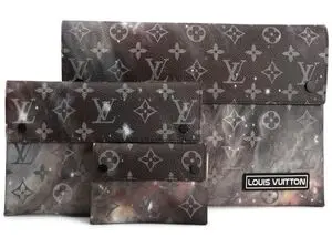 LOUIS VUITTON Alpha Triple Pochette Monogram Galaxy