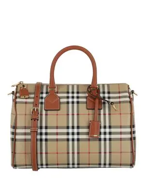 Burberry Medium Check Bowling Bag - Vintage Check Briar Brown