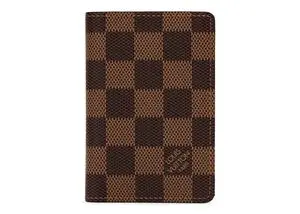 LOUIS VUITTON Pocket Organizer Damier Ebene Nm Brown