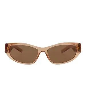 Givenchy Acetate Cat Eye Frame Sunglasses - Orange Orange Brown (gv40078i/56/42e)