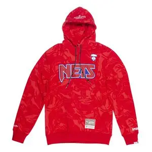 A BATHING APE Aape X Mitchell & Ness New Jersey Nets Hoodie