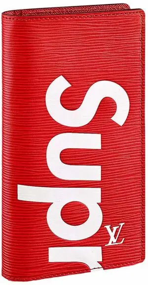LOUIS VUITTON X Supreme Brazza Wallet Epi Red - Multicolor