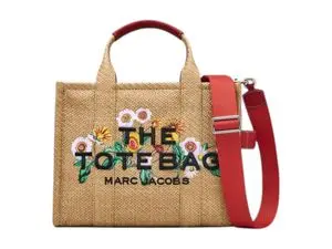 Marc Jacobs The Medium Tote Embroidery Daisy Raffia - Natural