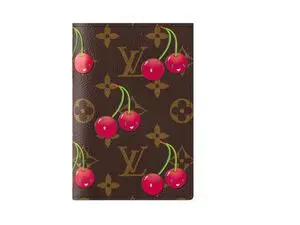 LOUIS VUITTON X Takashi Murakami Cherry Passport Cover - Brown Monogram