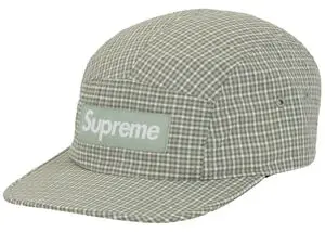 Supreme Cordura Plaid Camp Cap - Green